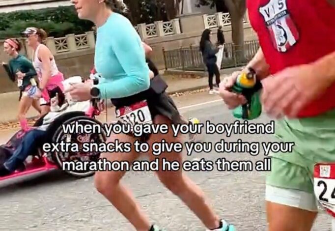 Man ruins his girlfriend’s marathon by eating her snacks - The Loaded Gunn